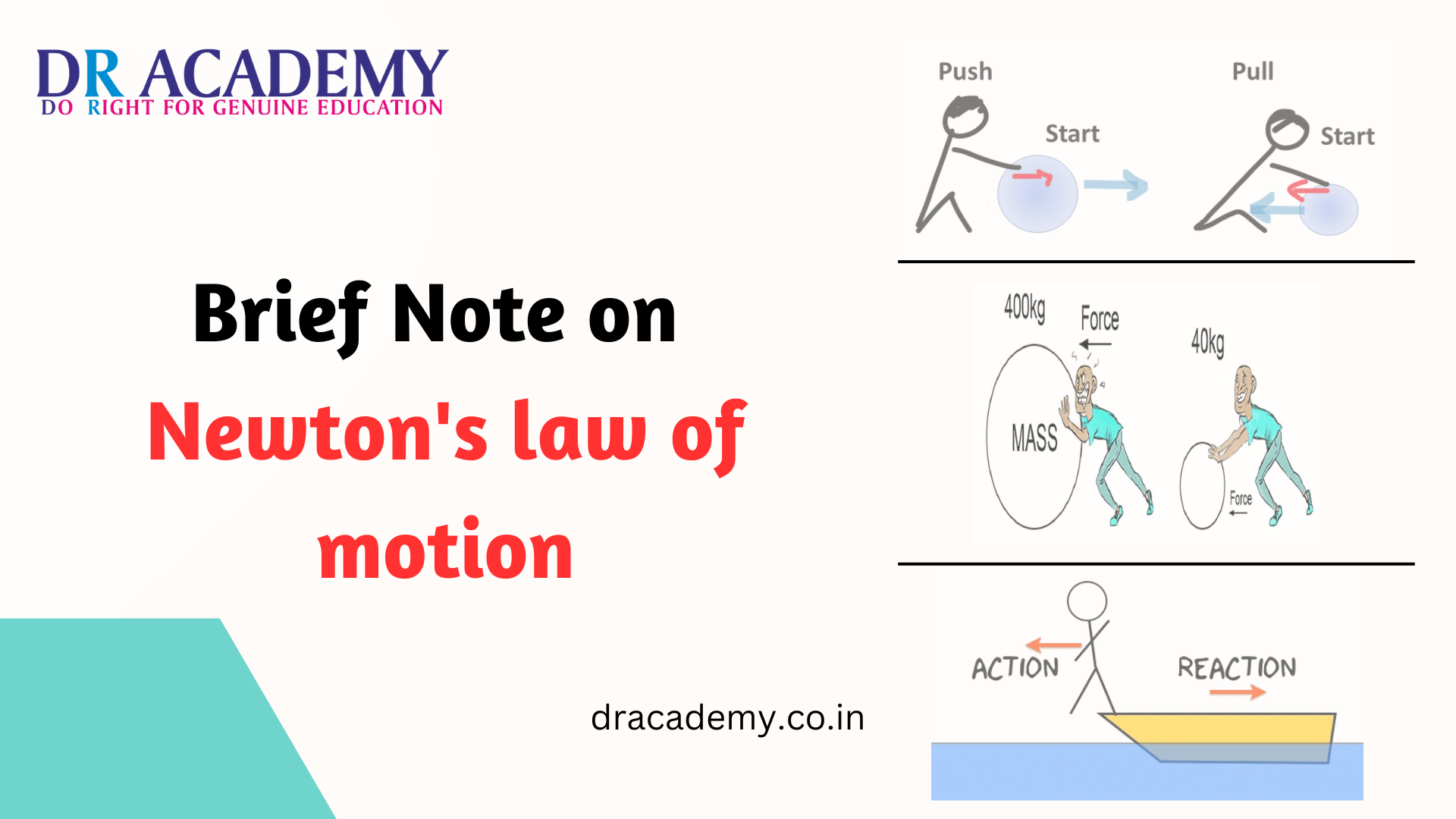 Newton's Laws of Motion: Explanation of the First, Second & Third Laws